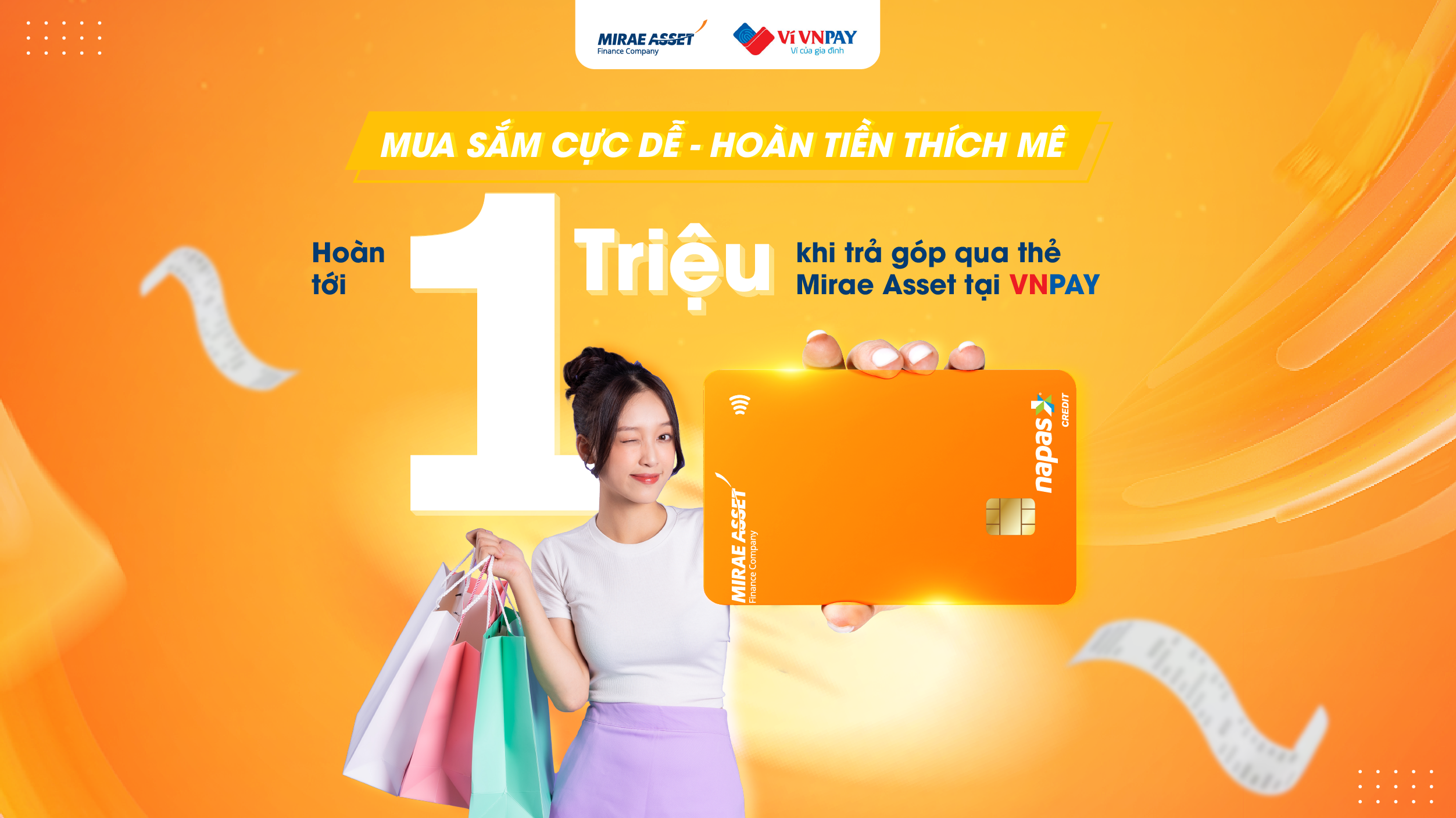 HOÀN TIỀN LÊN ĐẾN 1 TRIỆU KHI TRẢ GÓP BẰNG THẺ TÍN DỤNG MIRAE ASSET | Mirae Asset Finance ...